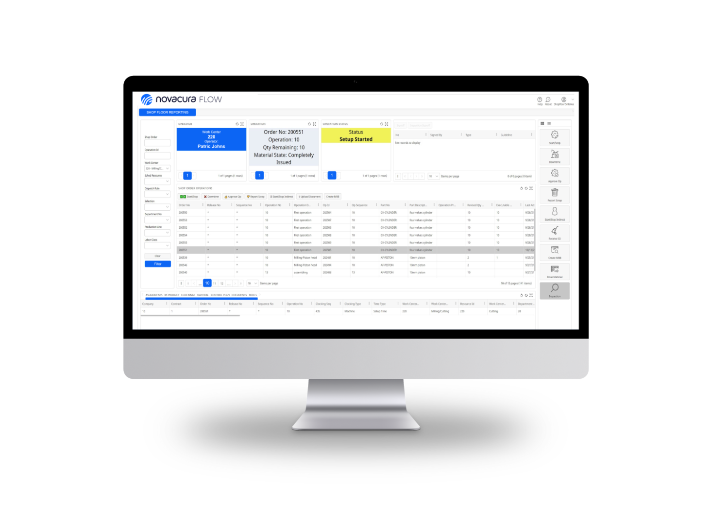 Manufacturing control with Novacura mobile software solution – Novacura