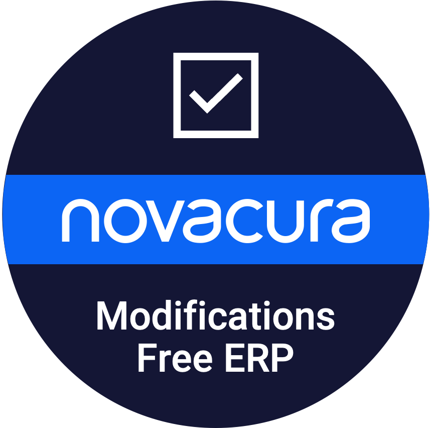 Modifications Free ERP Approach - Novacura Flow Capabilities