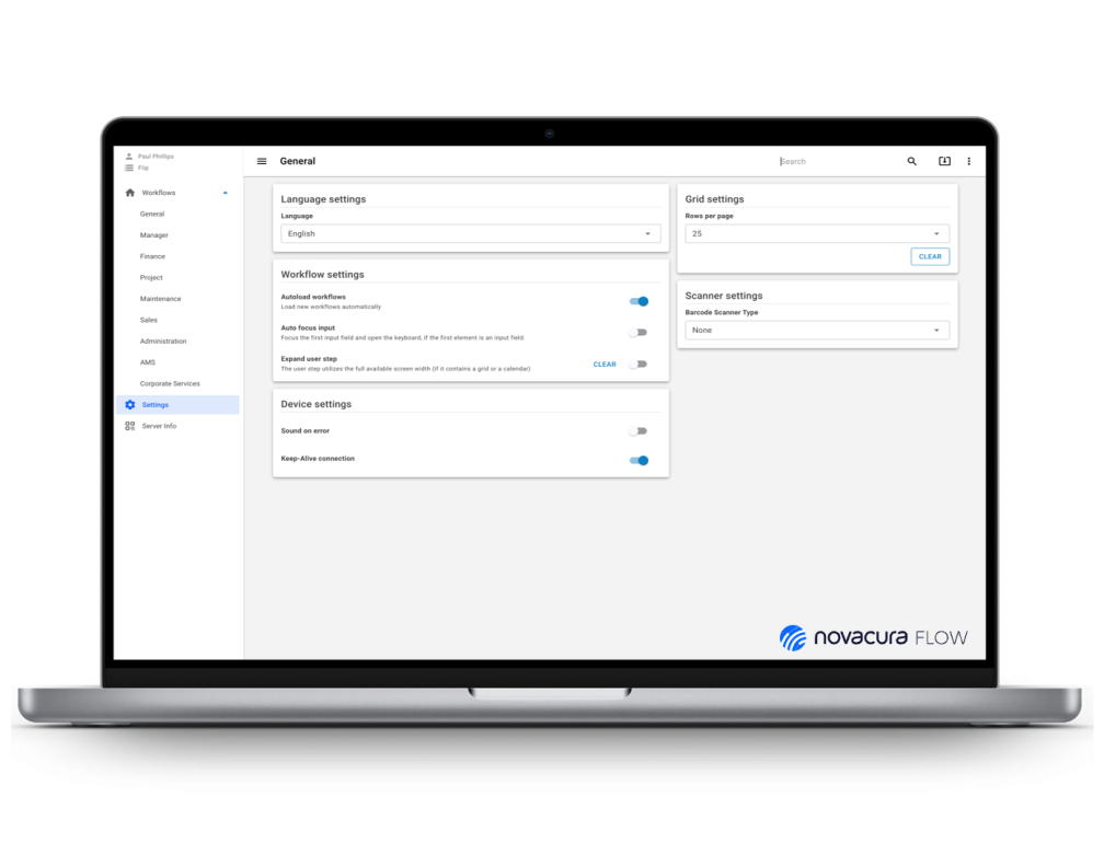 The new Novacura Flow WebClient – Novacura