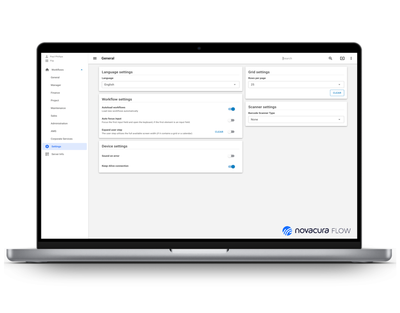The new Novacura Flow WebClient – Novacura