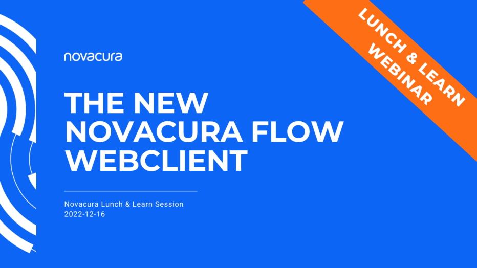 The new Novacura Flow WebClient – Novacura